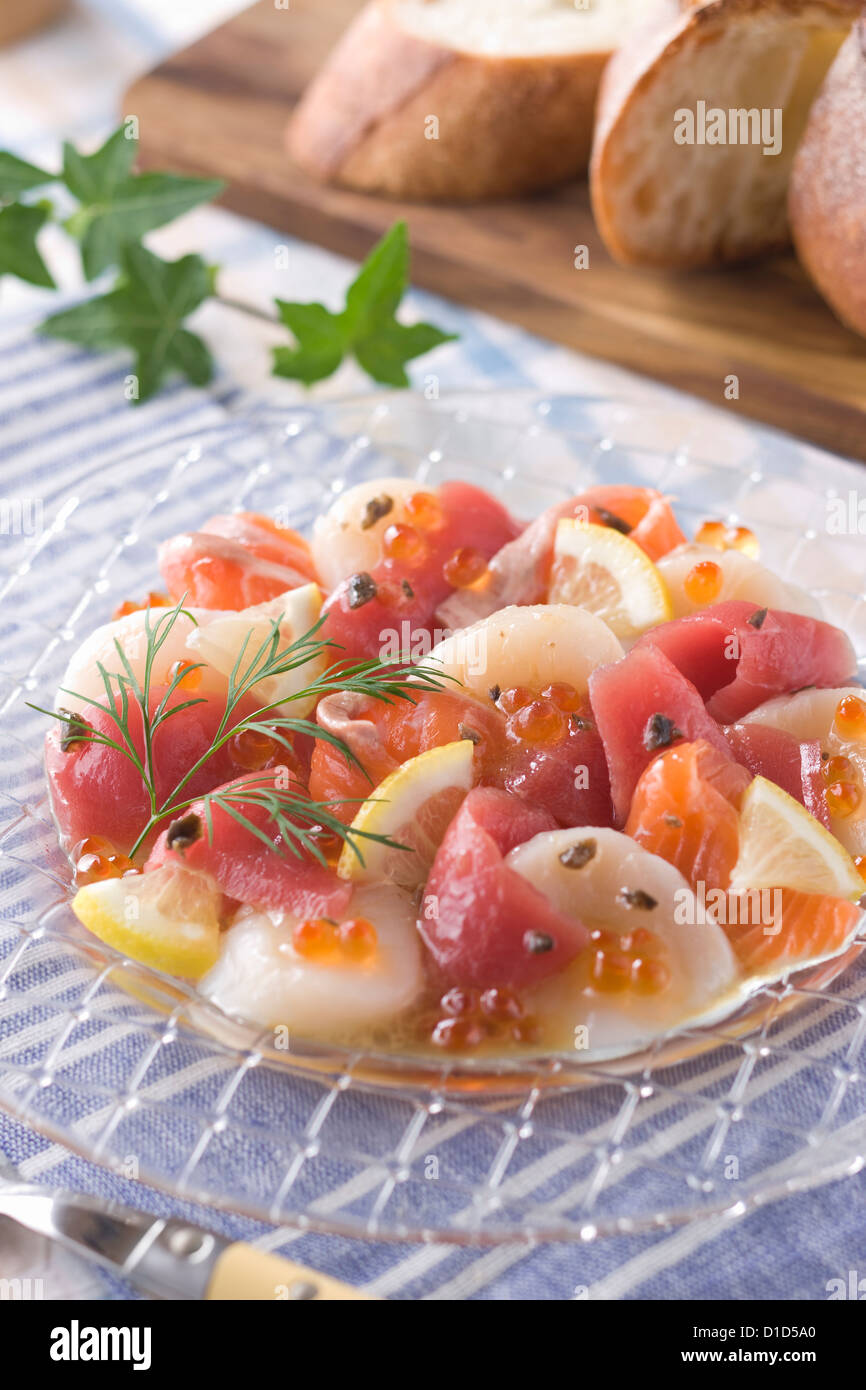 Food carpaccio trout hi-res stock photography and images - Alamy