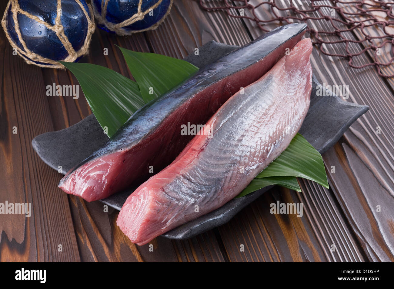 Sashimi Block of Bonito Stock Photo - Alamy