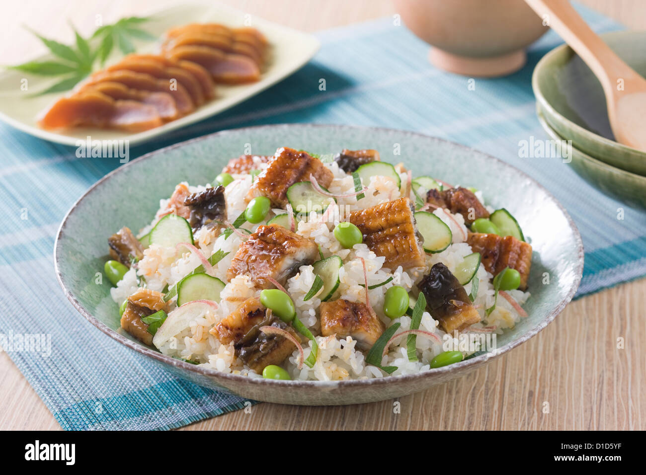 Rice Mixed with Unagi Kabayaki Stock Photo - Alamy