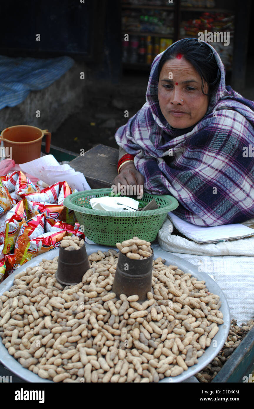 A peanut vendor, peanut vendor in Phokara Nepal Stock Photo - Alamy