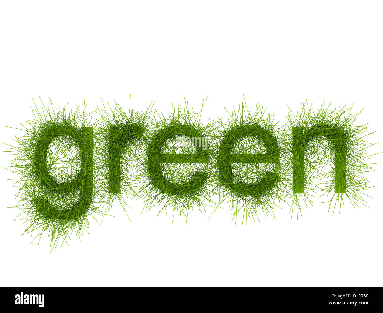 Eco-Style Grass Letters Stock Photo - Alamy