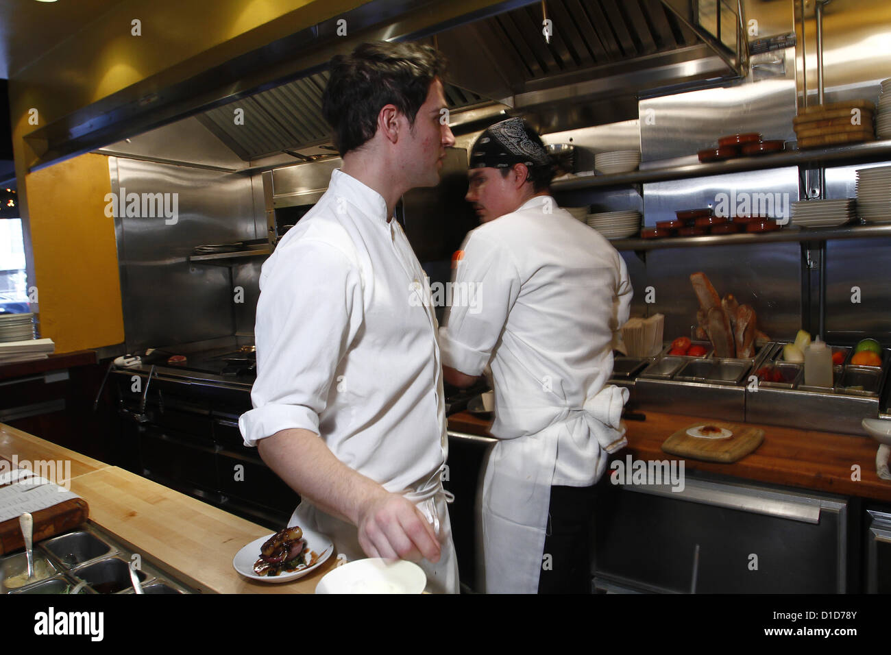 Dec. 15, 2012 - New York, NY, U.S. - Chef Anthony Sasso working in the ...