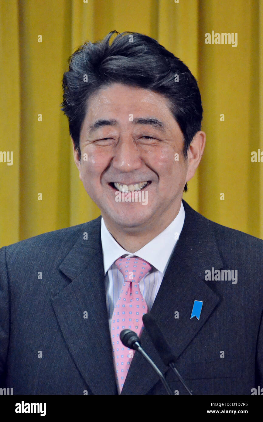 December 17, 2012, Tokyo, Japan - Former Prime Minister Shinzo Abe ...