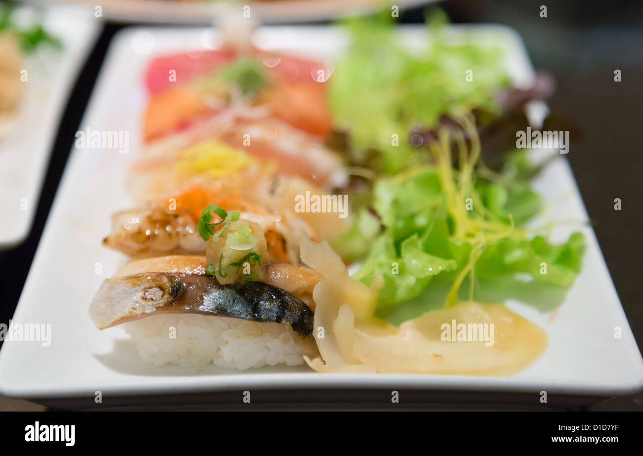 eel topping on rice sushi japanese food Stock Photo - Alamy