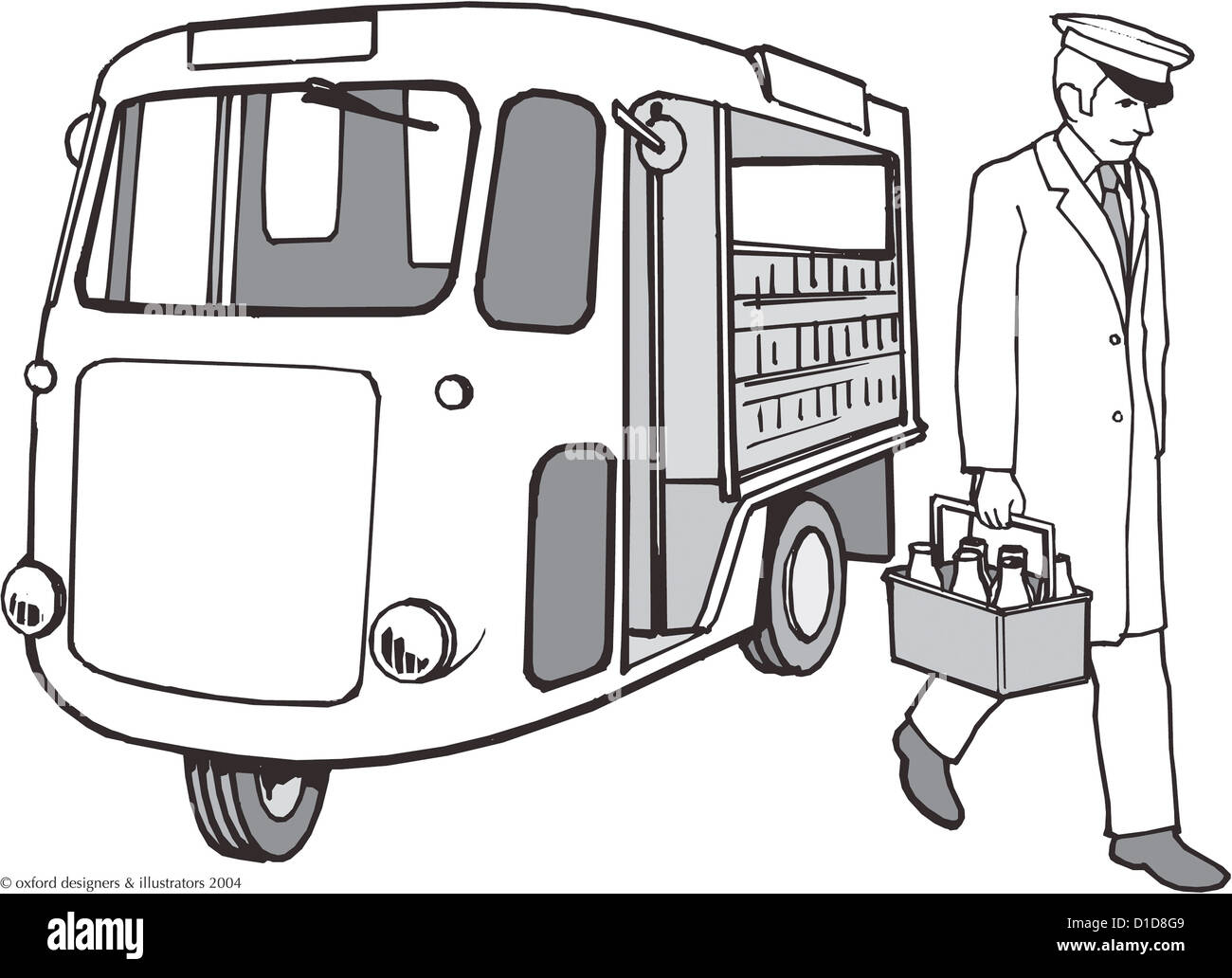 Milk float Stock Photo - Alamy