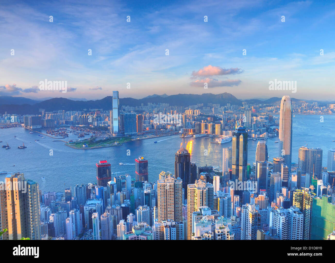 Victoria Harbour of Hong Kong, from the Peak Stock Photo - Alamy