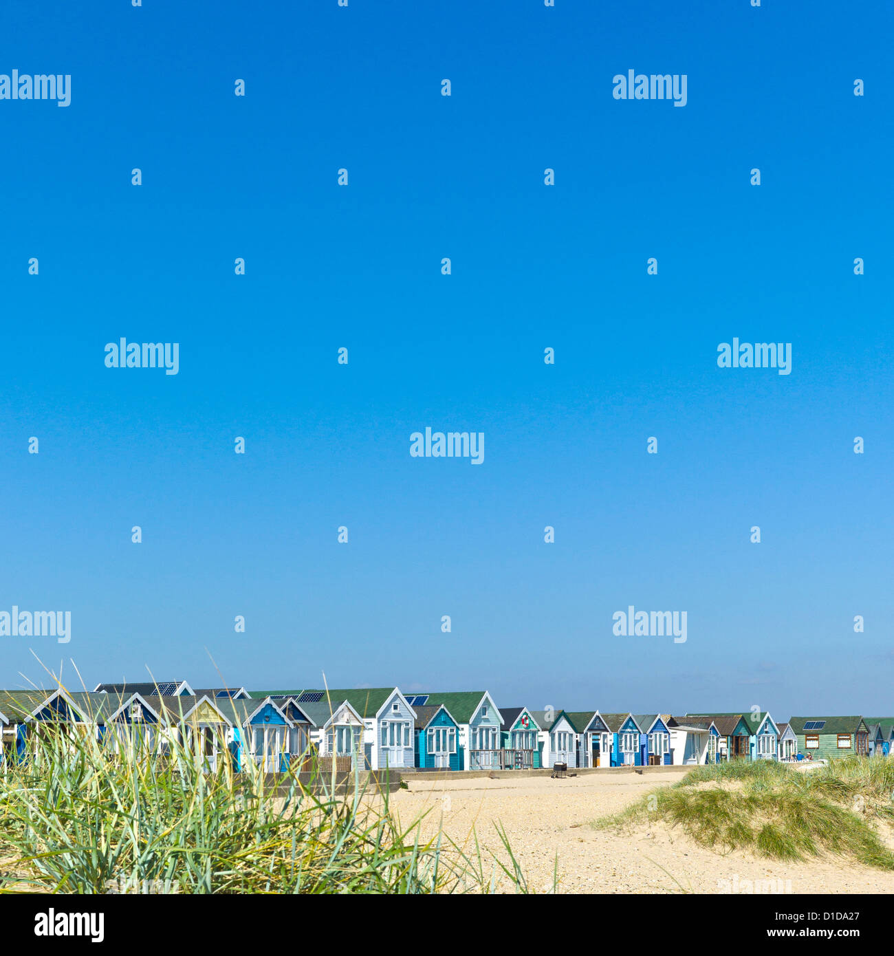 Christchurch bay beach huts hi-res stock photography and images - Alamy