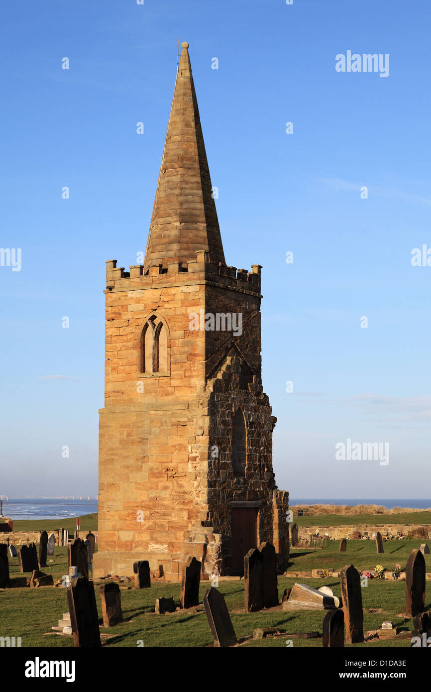 St Germain's church tower and spire Marske near Redcar north east ...