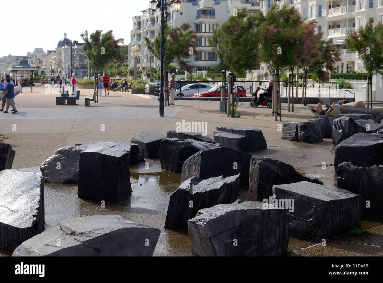 Splash Point on the promenade of seafront at Worthing. West Sussex ...