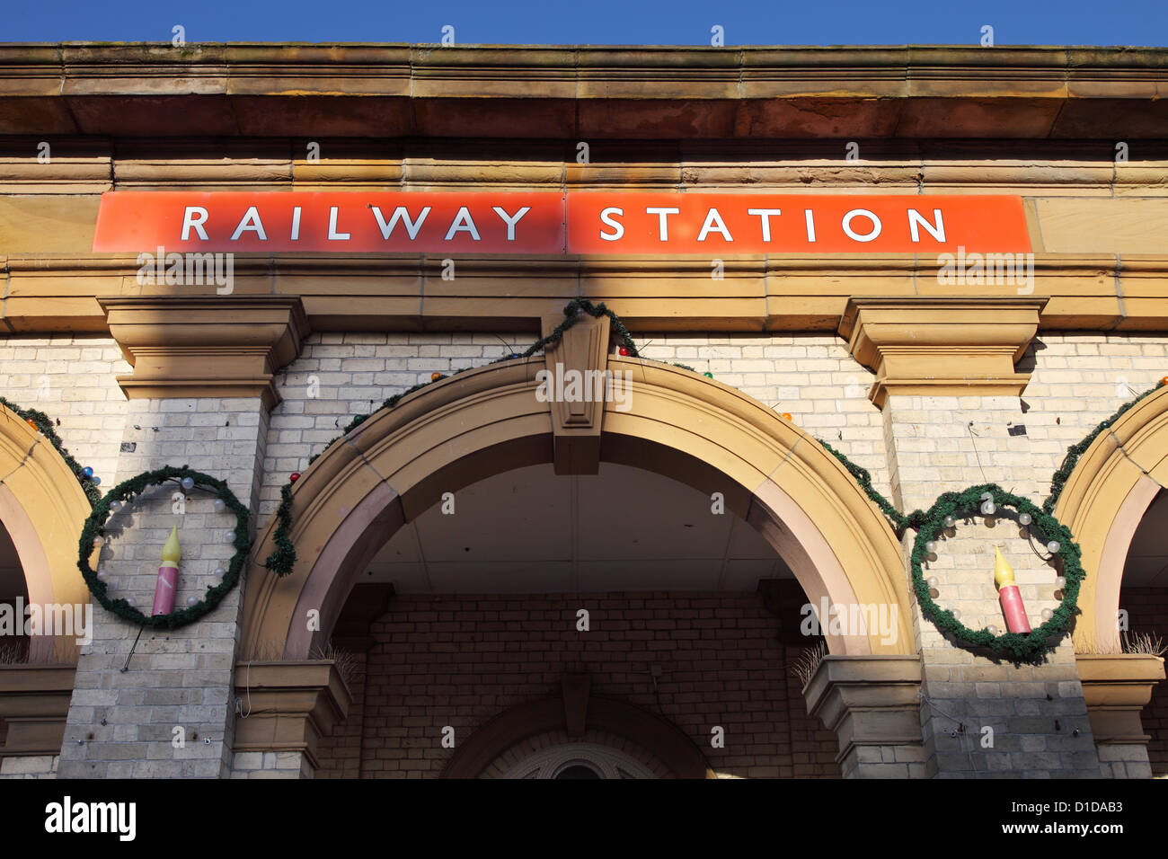 Railway station sign hi-res stock photography and images - Alamy