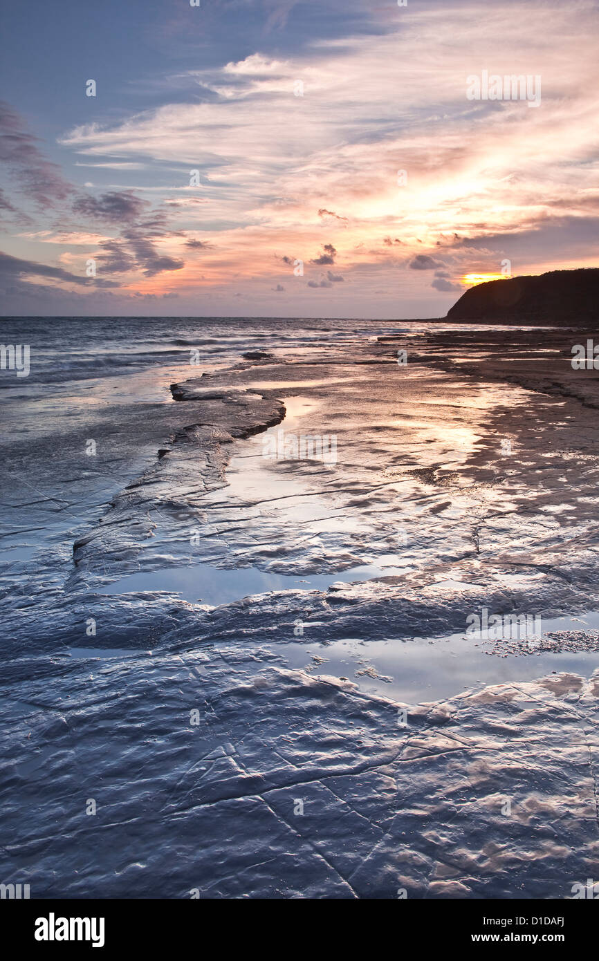 Kimmeridge Bay on the Jurassic coastline of Dorset. The area is known ...