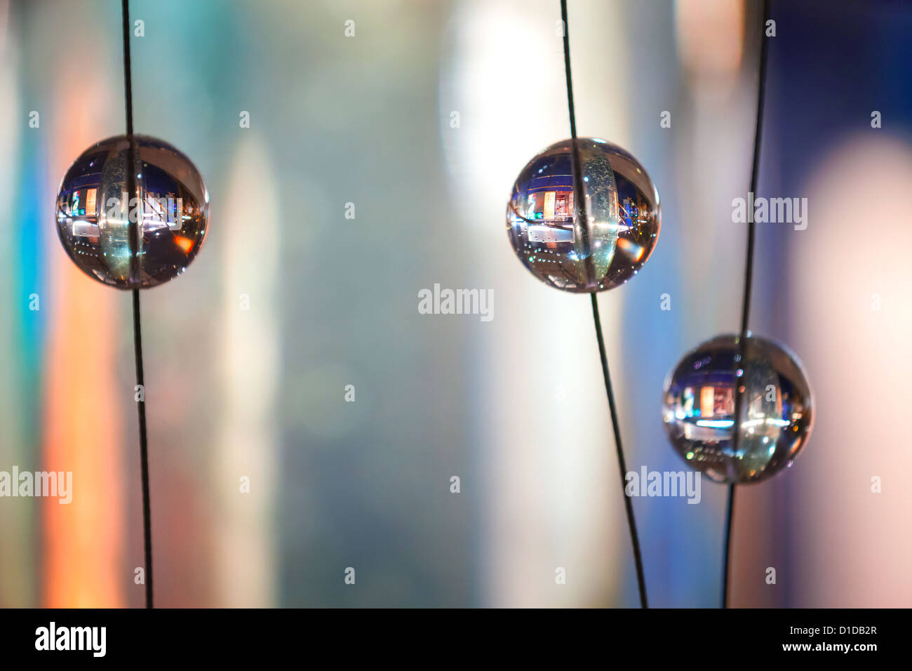 Abstract background with glass spherical design elements of modern ...