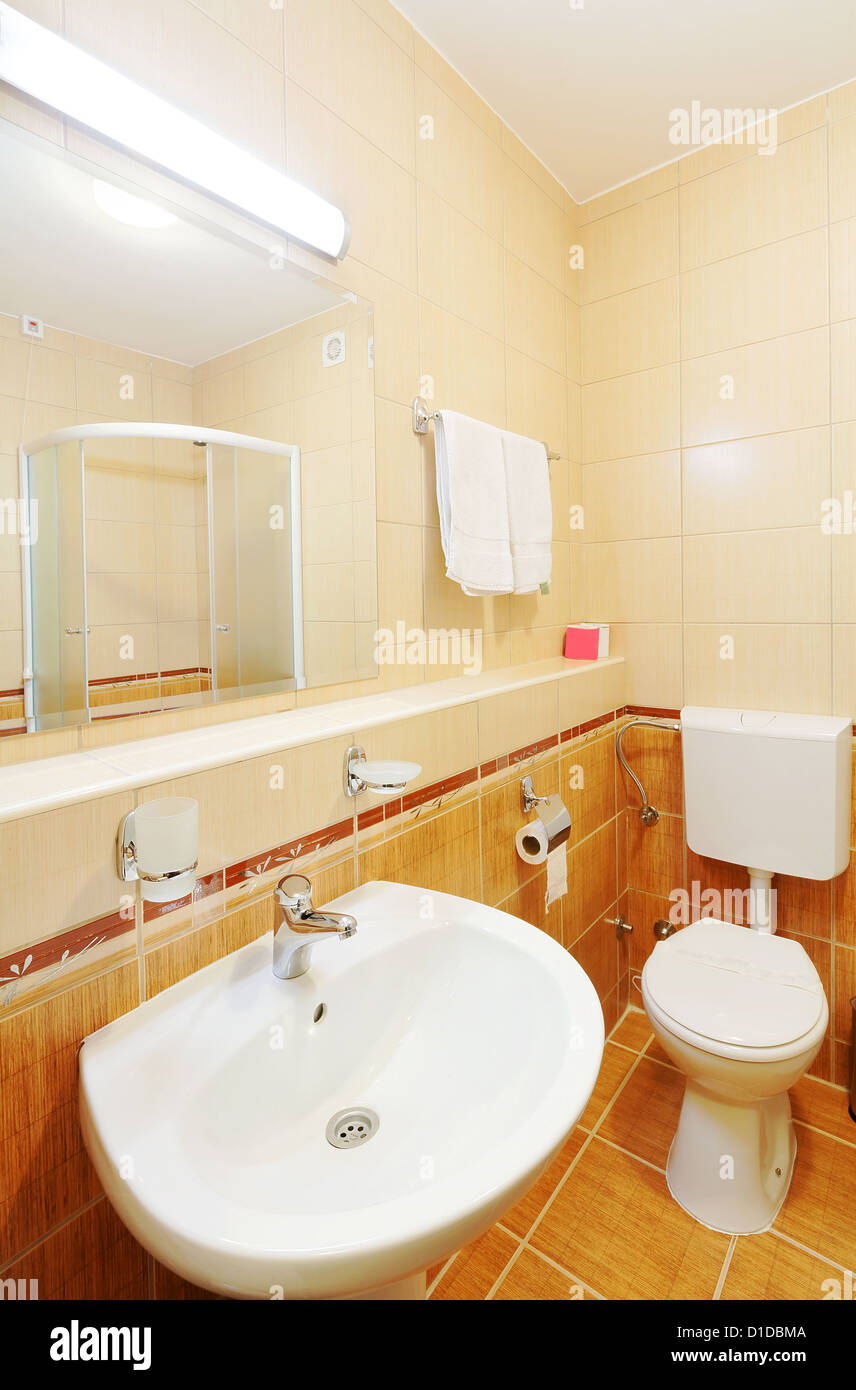 Interior of a small toilet, modern and simple Stock Photo - Alamy