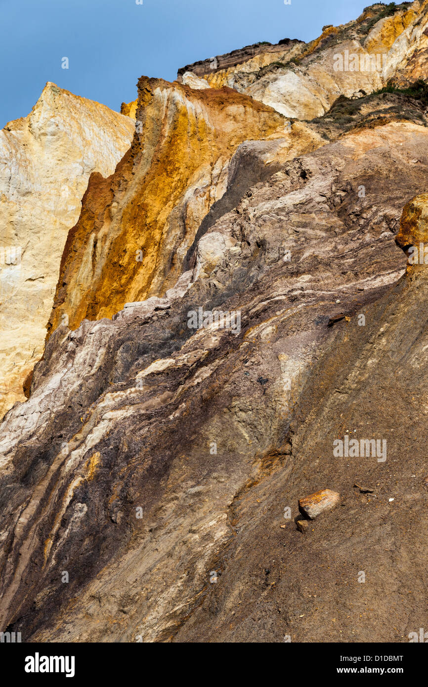 Colourful cliffs at Alum Bay isle of Wight Stock Photo - Alamy