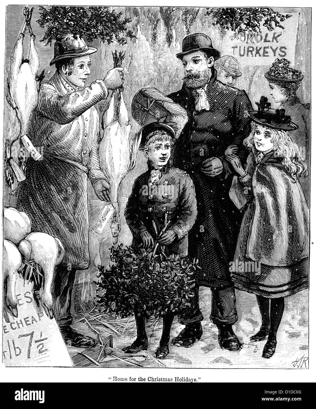 Victorian father and daughter christmas hi-res stock photography and ...