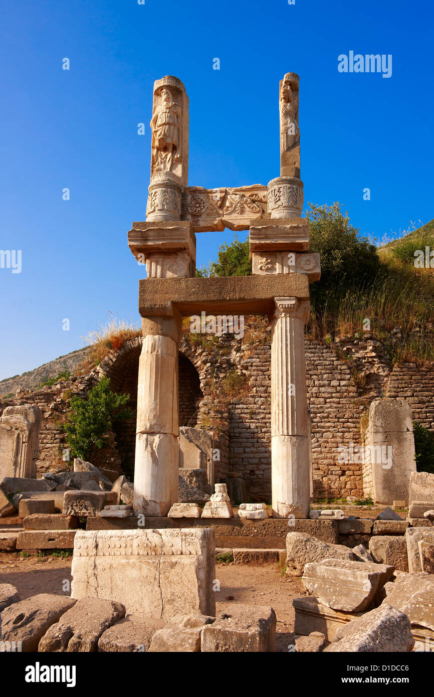 The entrance to the Temple of Emperor Domitian ( 81-96 AD) . Ephesus ...