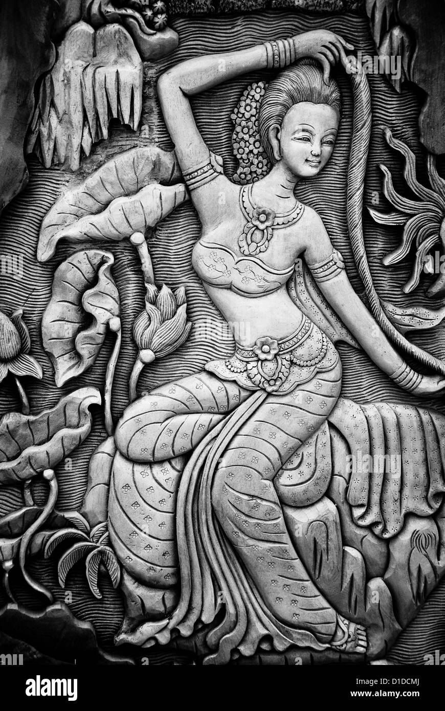 Ancient hand carved stone Black and White Stock Photos & Images - Alamy