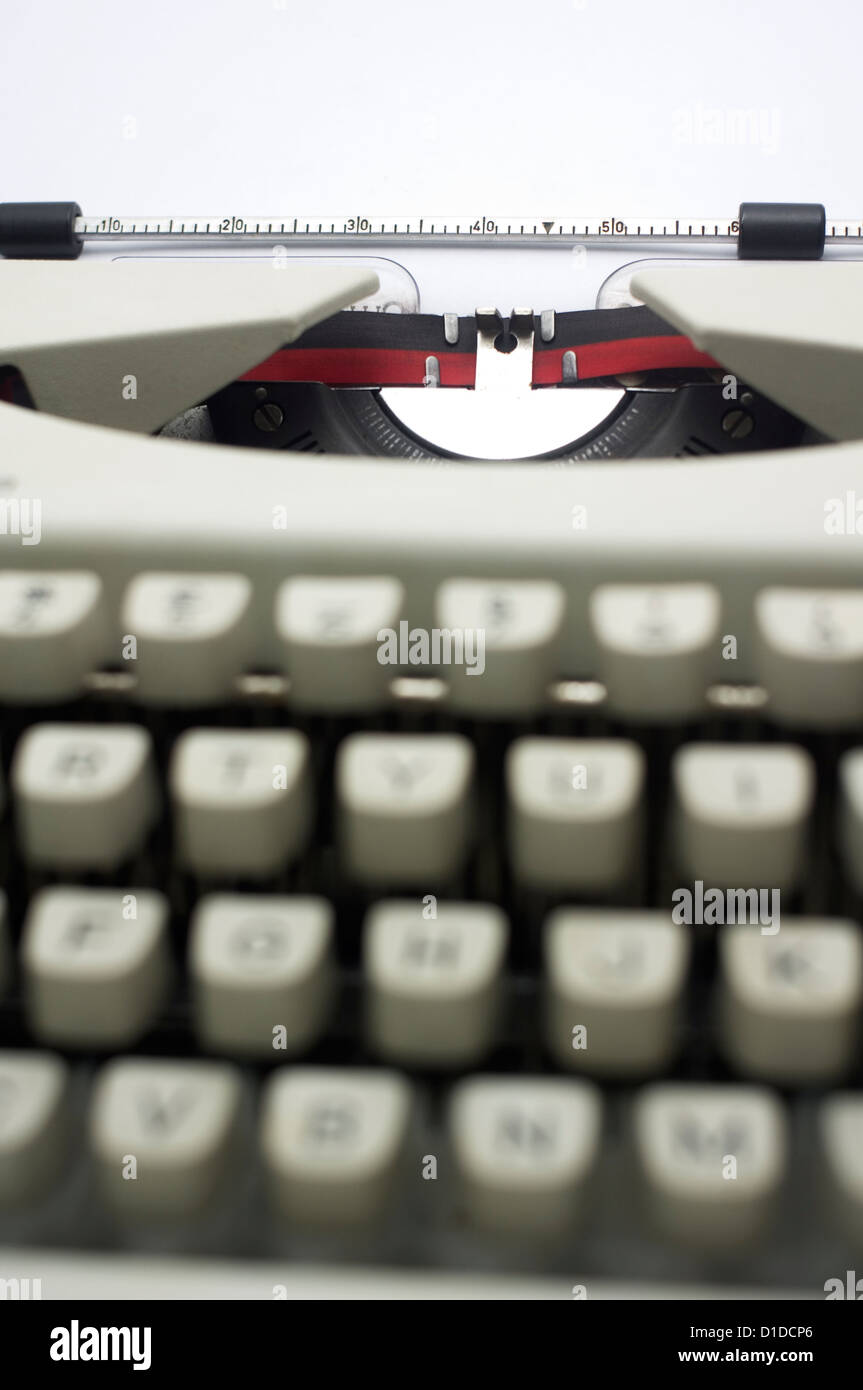 a close up of typewriter, focus on paper page Stock Photo - Alamy