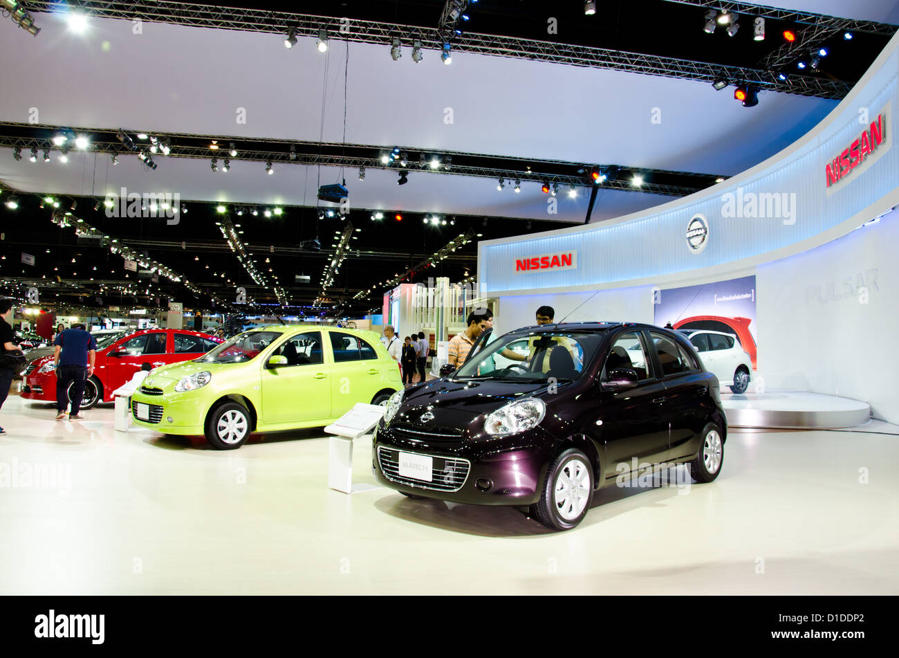 Nissan March car on display at The 29th Thailand International Motor ...