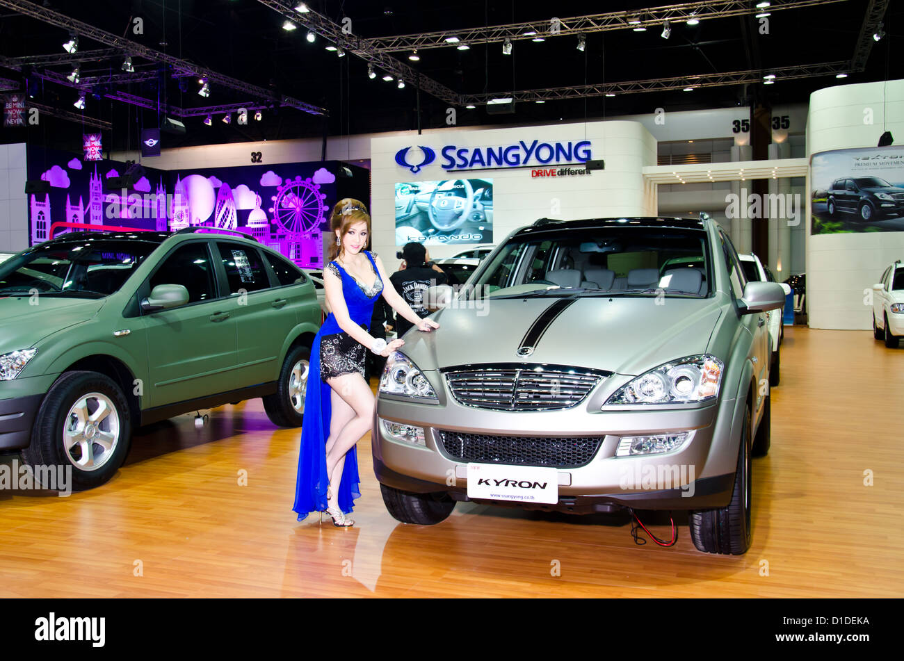 Ssanyong Kyron car with unidentified model on display at The 29th ...