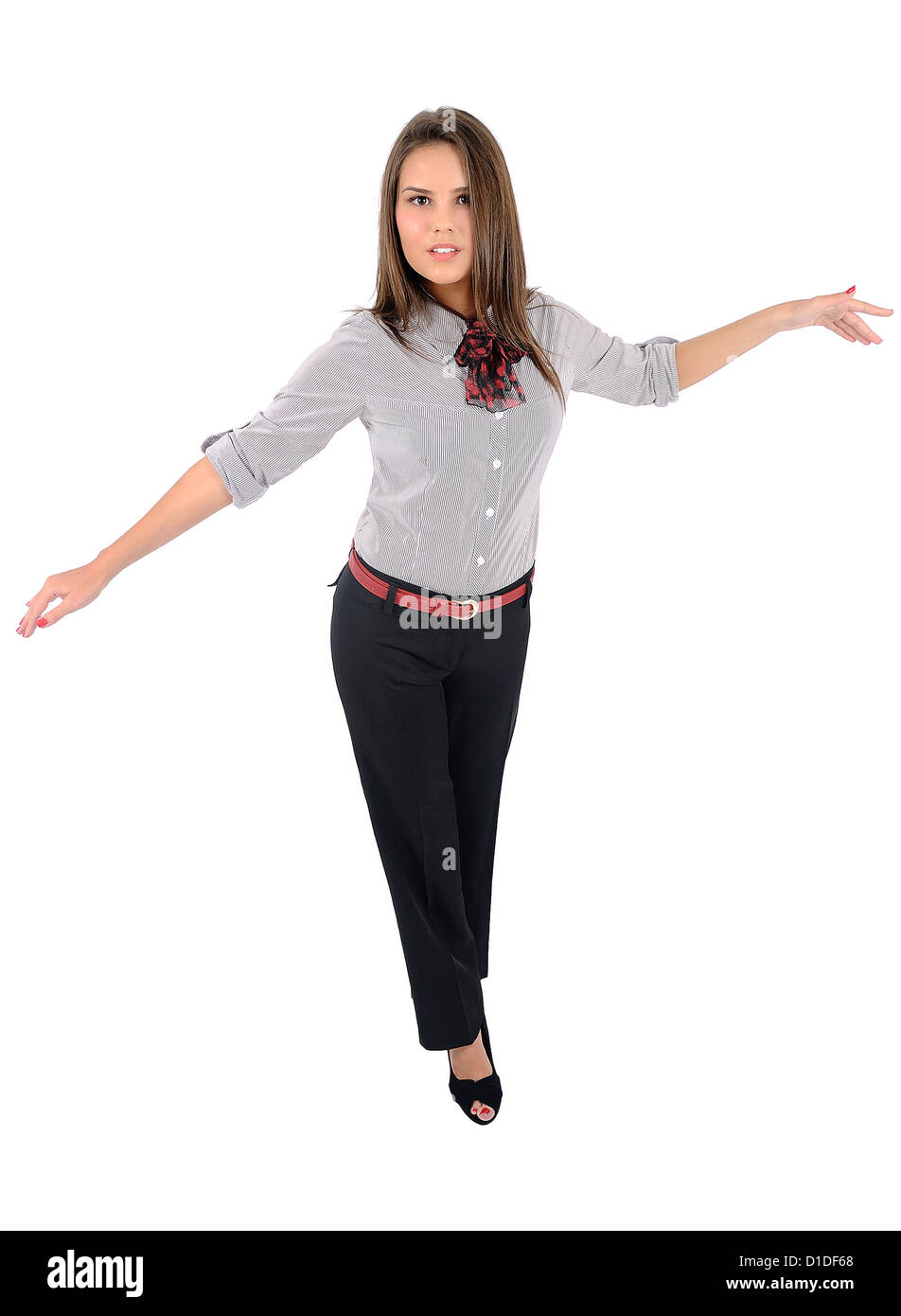 Woman white background full height hi-res stock photography and images ...