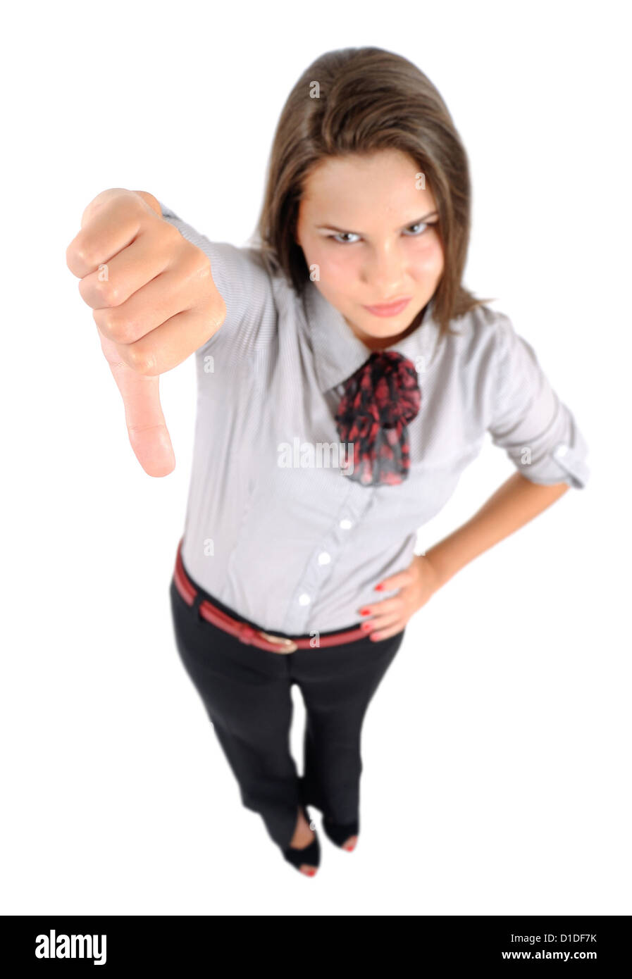 Isolated young business woman refuse Stock Photo - Alamy