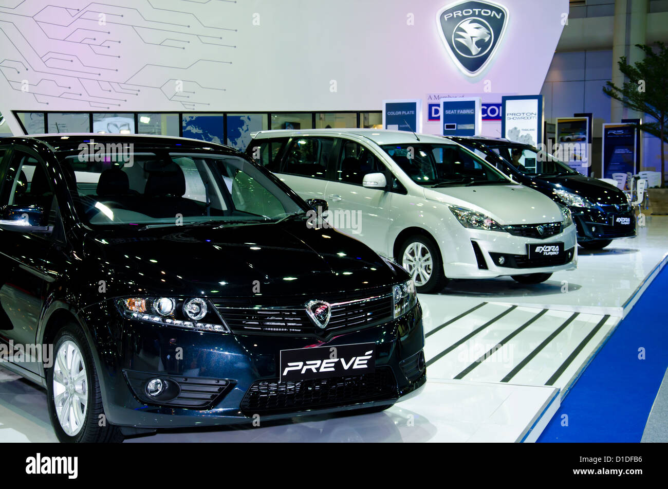 The Proton car on display at The 29th Thailand International Motor Expo ...