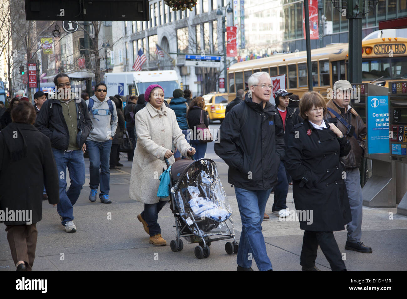 34th Street and 7th Avenue in the heart ofd the fashion district in ...