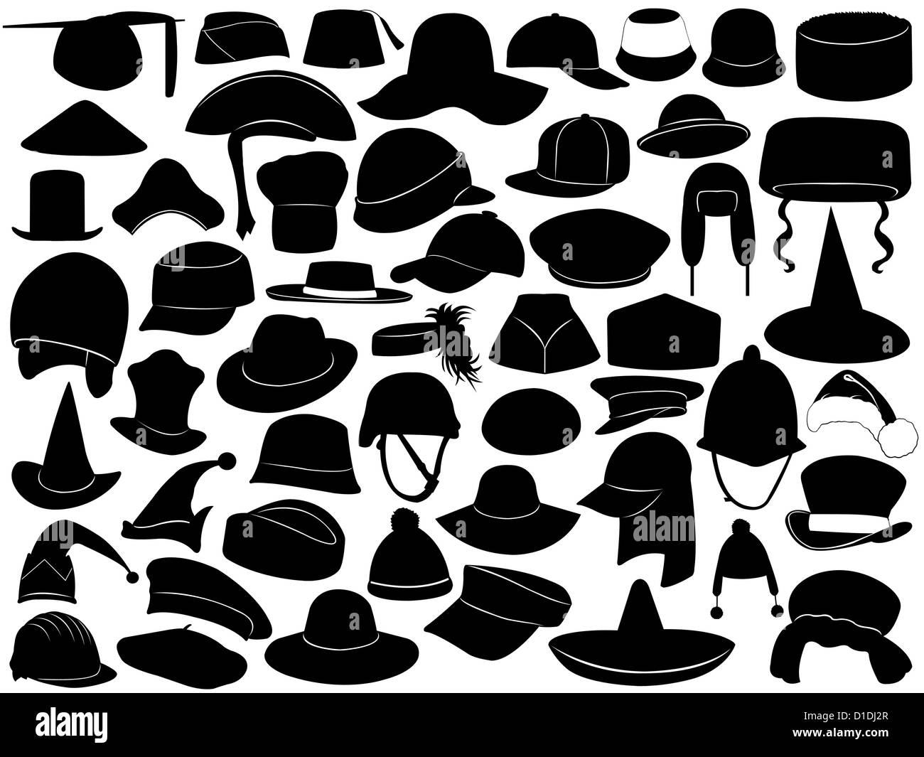 Different Kinds Of Hats Stock Photo - Alamy