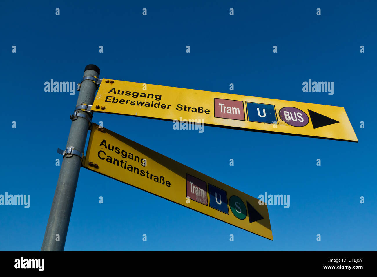 Public Transportation Signs in Berlin Prenzlauer Berg, Germany Stock ...