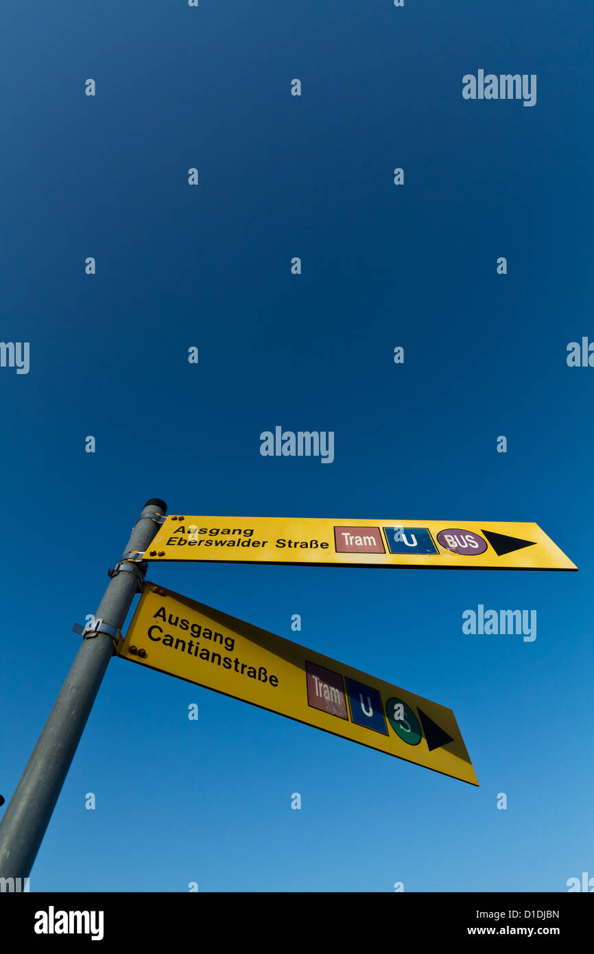 Public Transportation Signs in Berlin Prenzlauer Berg, Germany Stock ...