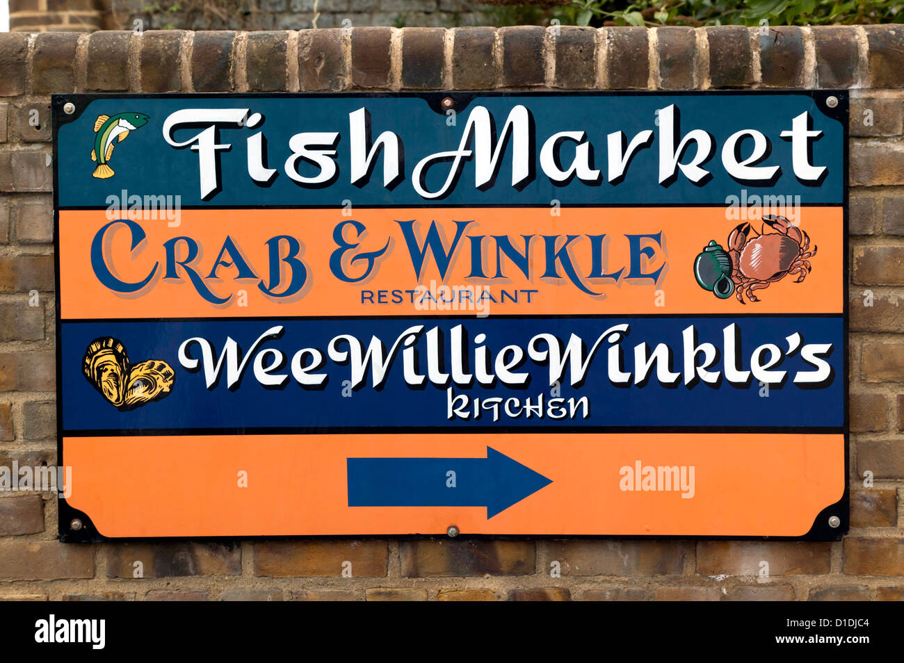 Whitstable harbour sign hi-res stock photography and images - Alamy