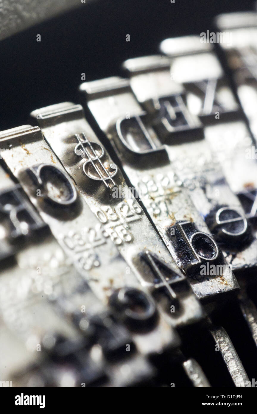 a close up of typewriter key with dollar sign for conceptual usage ...