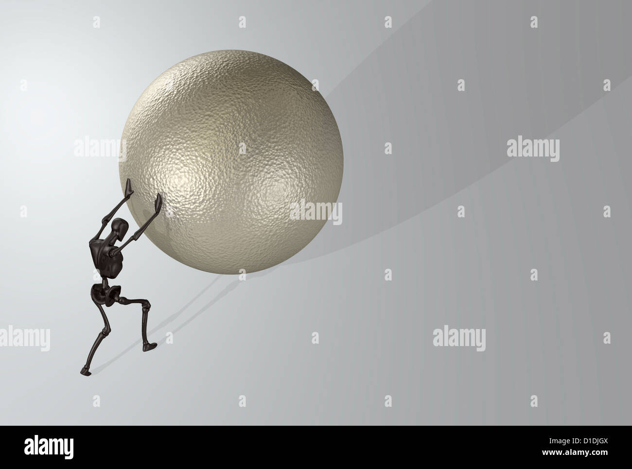 Sisyphus pushing boulder hi-res stock photography and images - Alamy