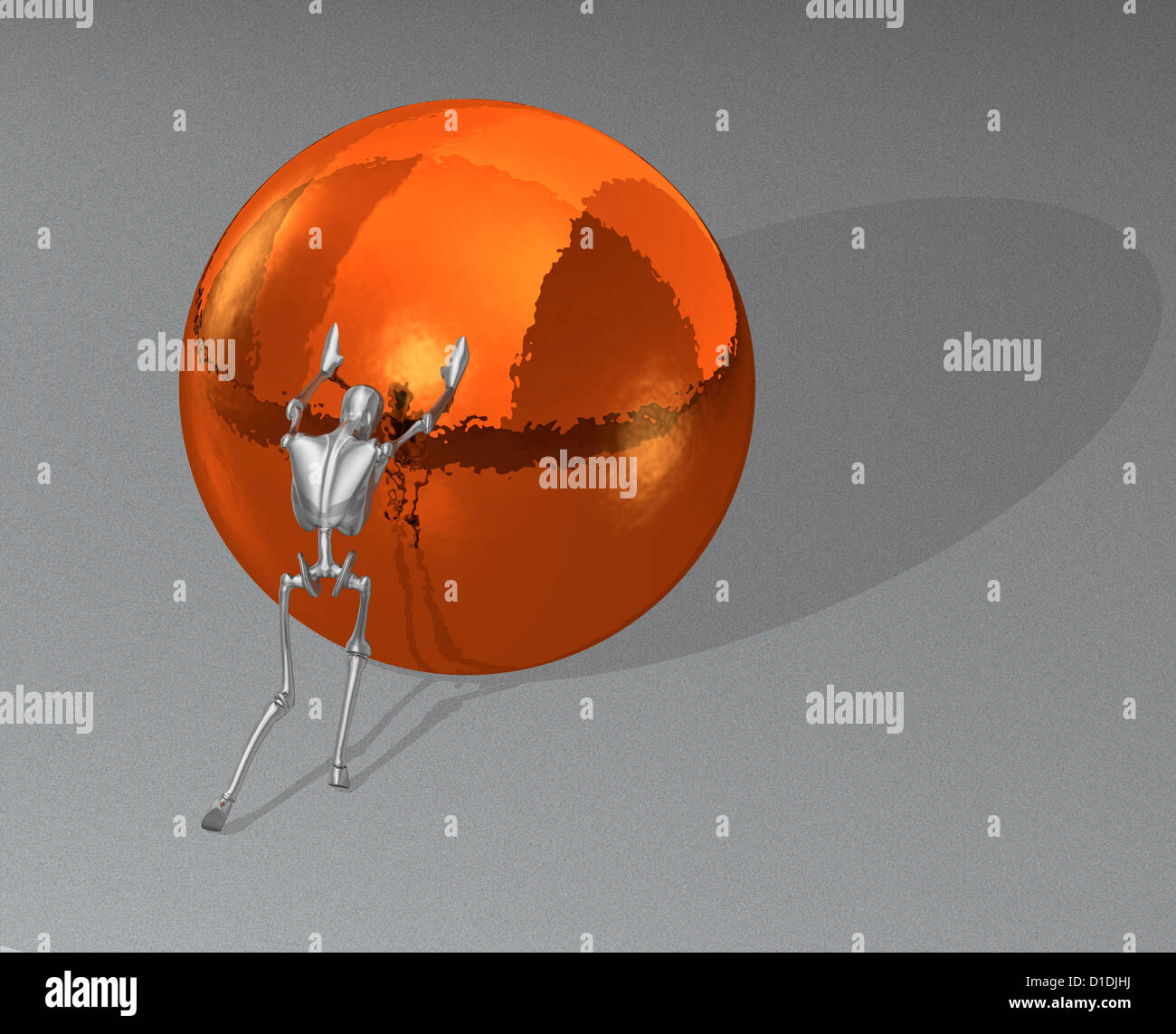 Sisyphus pushing boulder hi-res stock photography and images - Alamy