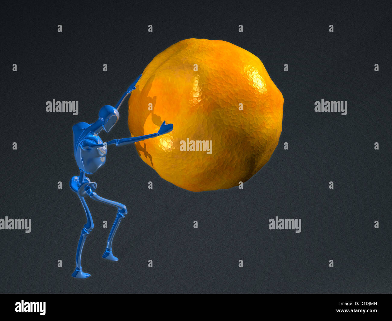 Sisyphus pushing boulder hi-res stock photography and images - Alamy