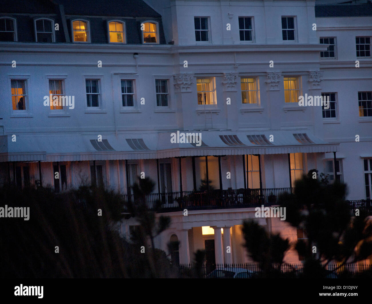 Sussex Square in Kemp Town,Brighton in the evening Stock Photo - Alamy