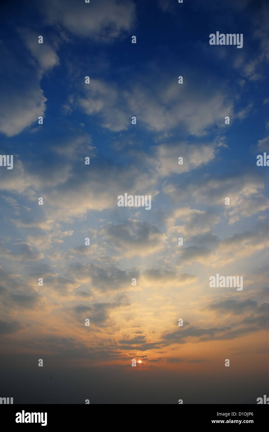 Sunrise with only sky and cloud Stock Photo - Alamy