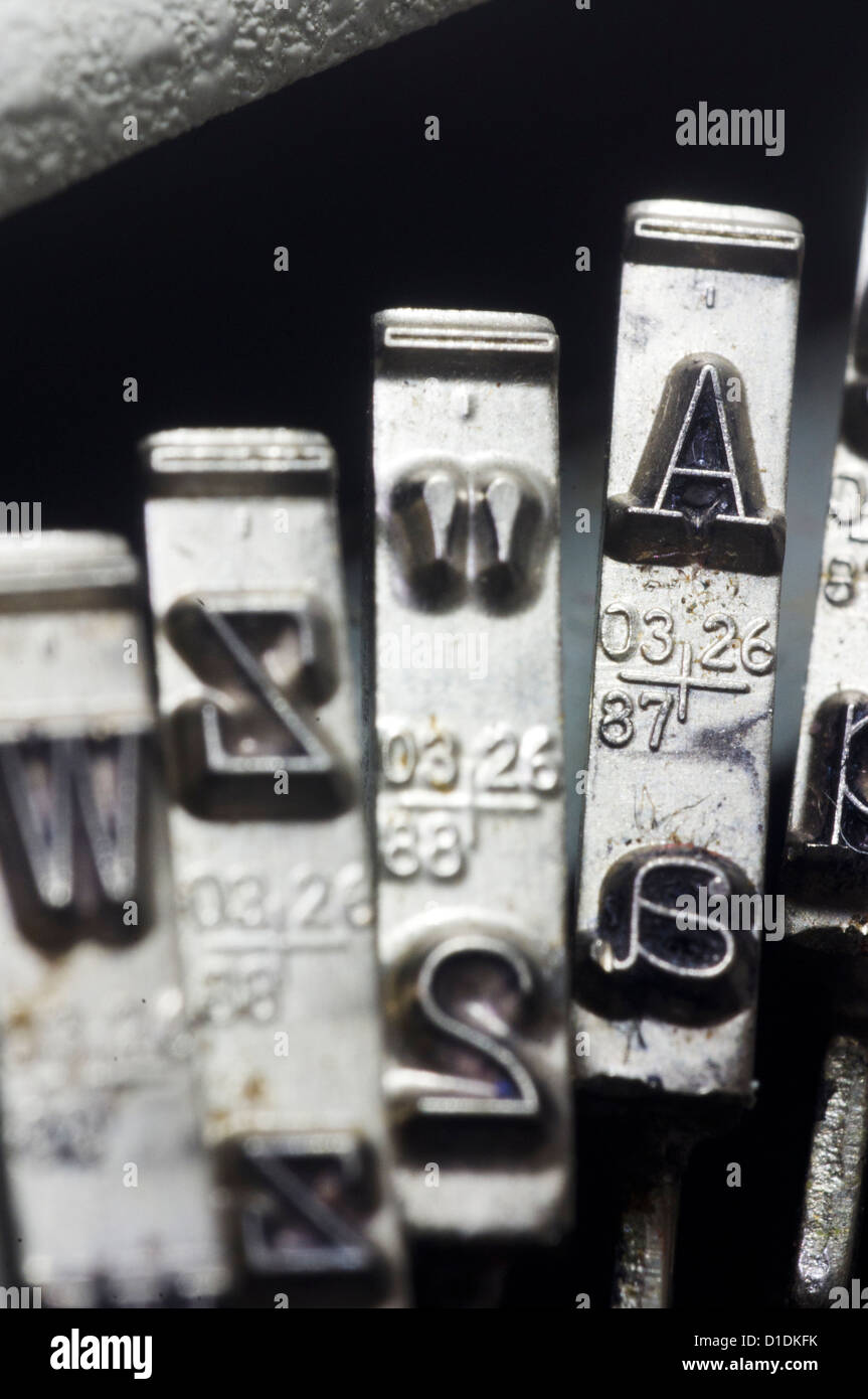 a close up of typewriter key for conceptual usage Stock Photo - Alamy