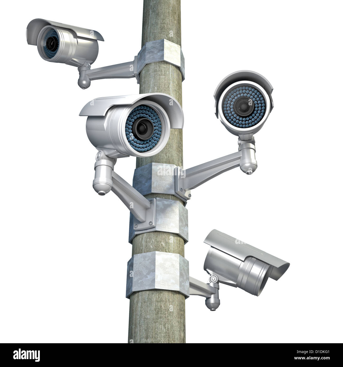 3d image of classic infrared cctv Stock Photo - Alamy