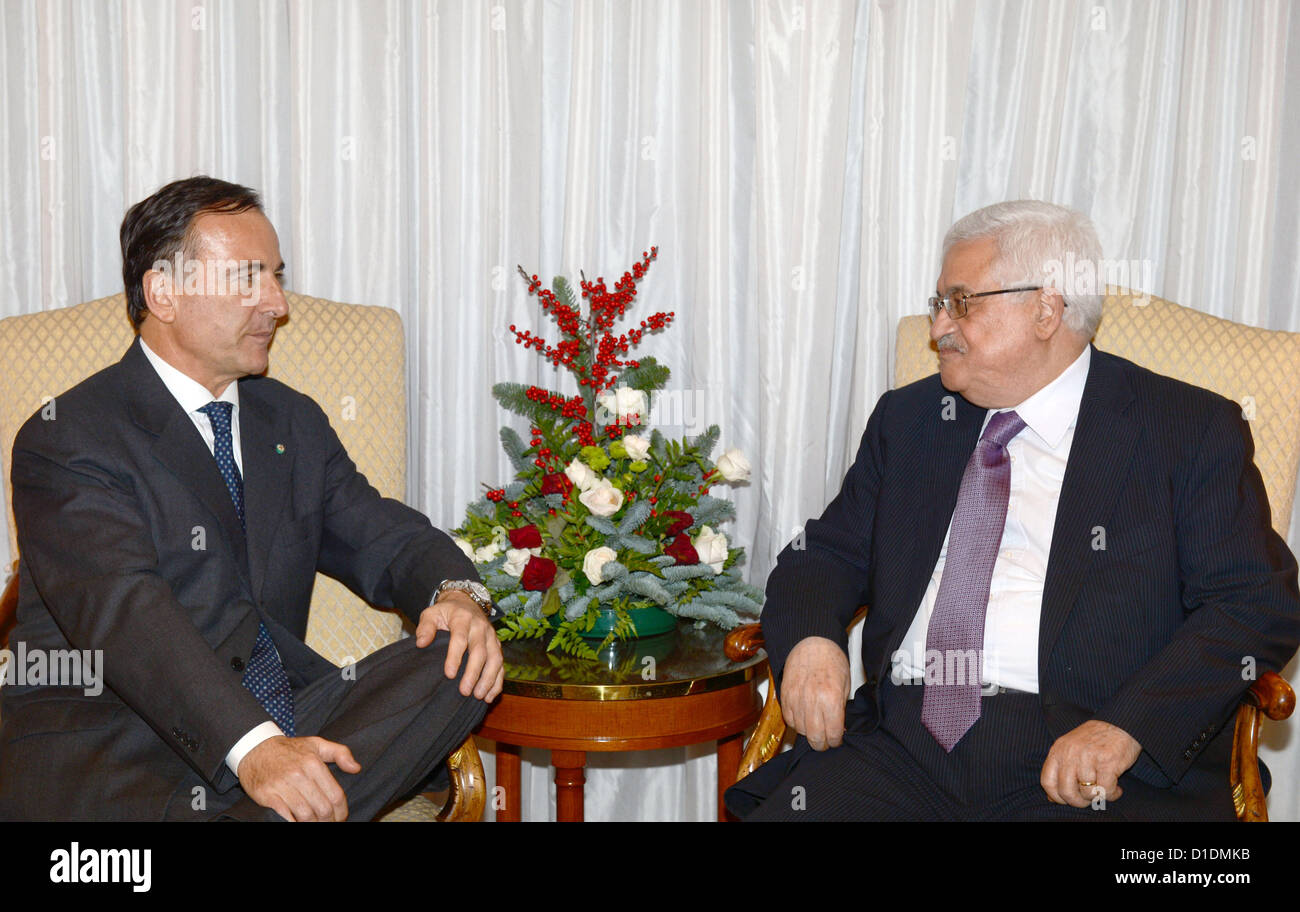 Dec. 17, 2012 - Rome, Rome, Italy - Palestinian President Mahmoud Abbas ...