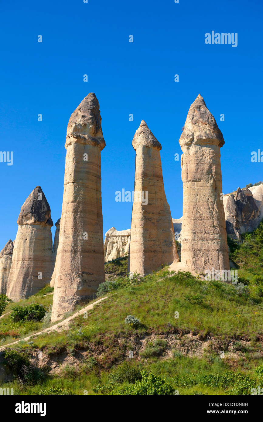 The Fairy Chimneys of Love Valley - Cappadocia Turkey Stock Photo - Alamy