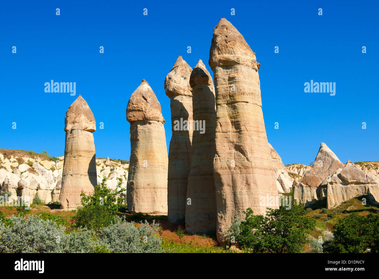 The Fairy Chimneys of Love Valley - Cappadocia Turkey Stock Photo - Alamy