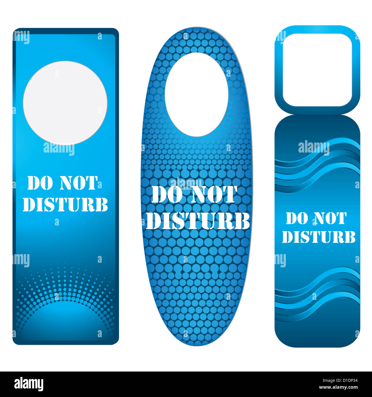 blue door knob or hanger sign - do not disturb Stock Photo - Alamy