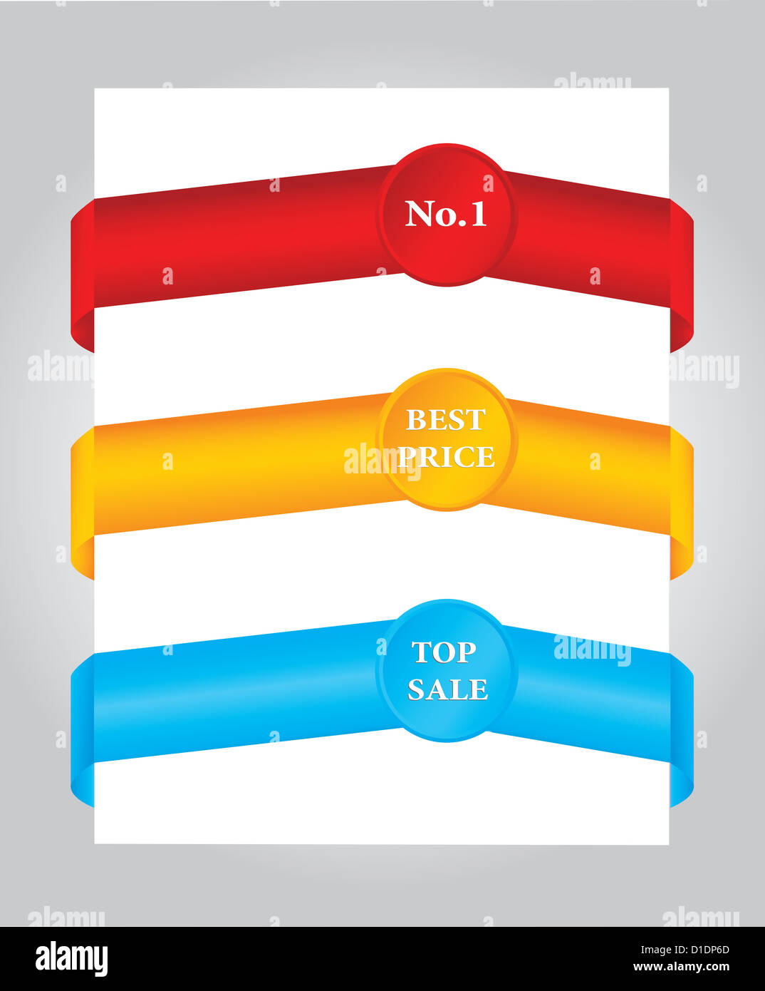 Set of colored paper tags Stock Photo - Alamy
