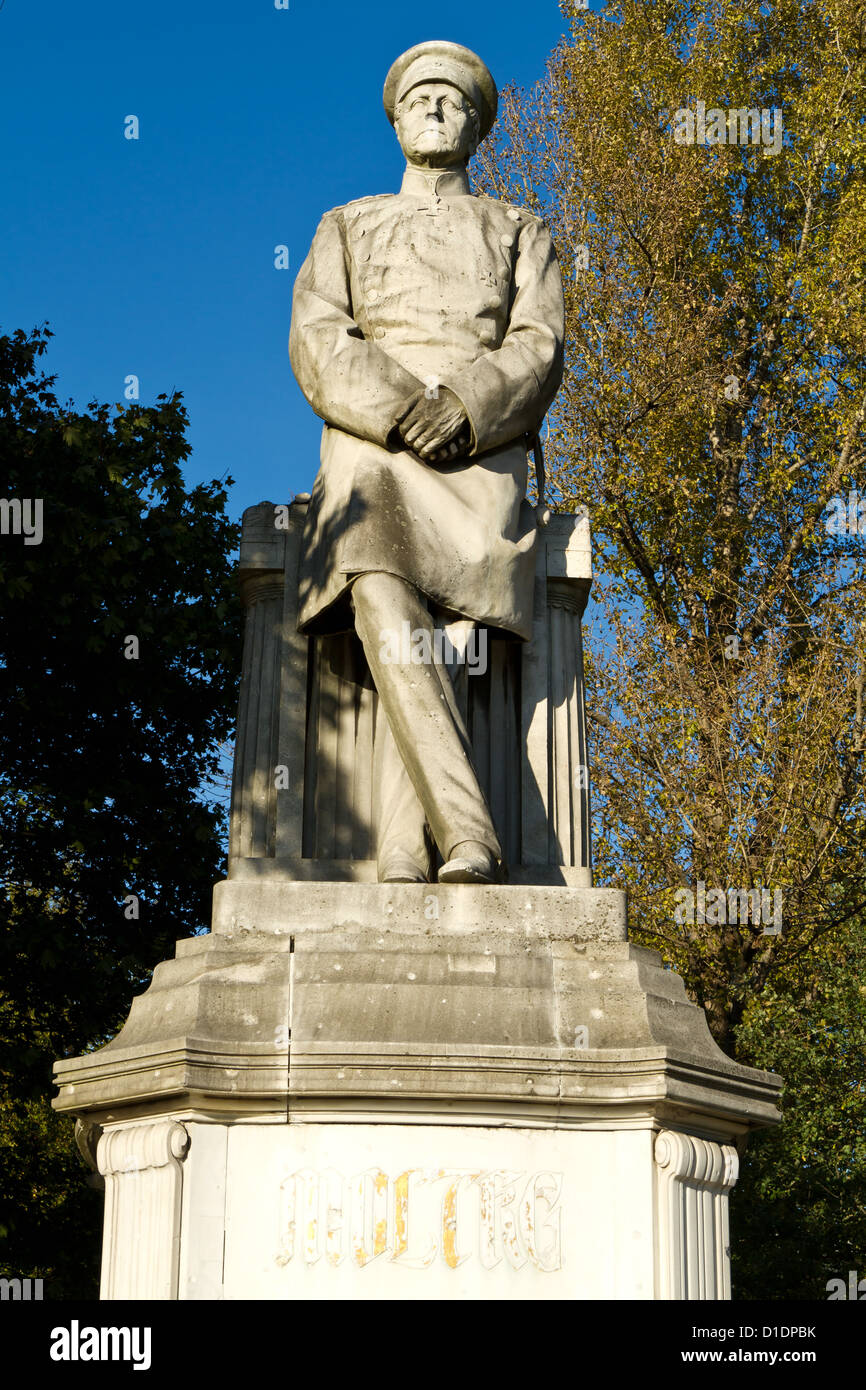 The statue of General Moltke in Berlin Tiergarten, Germany Stock Photo ...