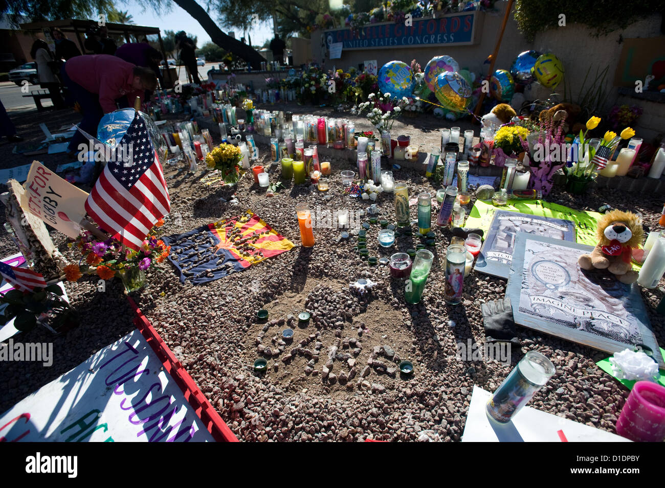 Jan. 10, 2011 - Tucson, Arizona, U.S - ''Gabe'' is written in stones ...