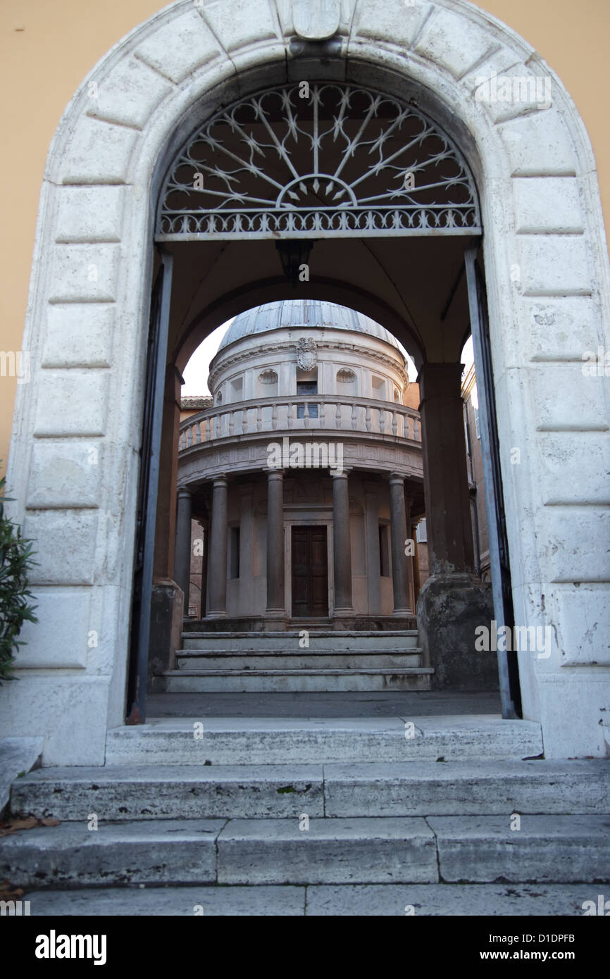 San Pietro in Montorio church in Rome, Italy. which includes in its ...