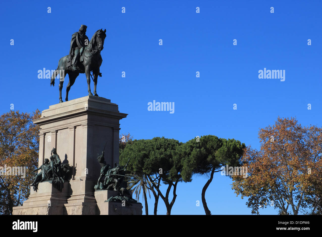 Garibaldi memorial statue in Rome, Italy Stock Photo - Alamy