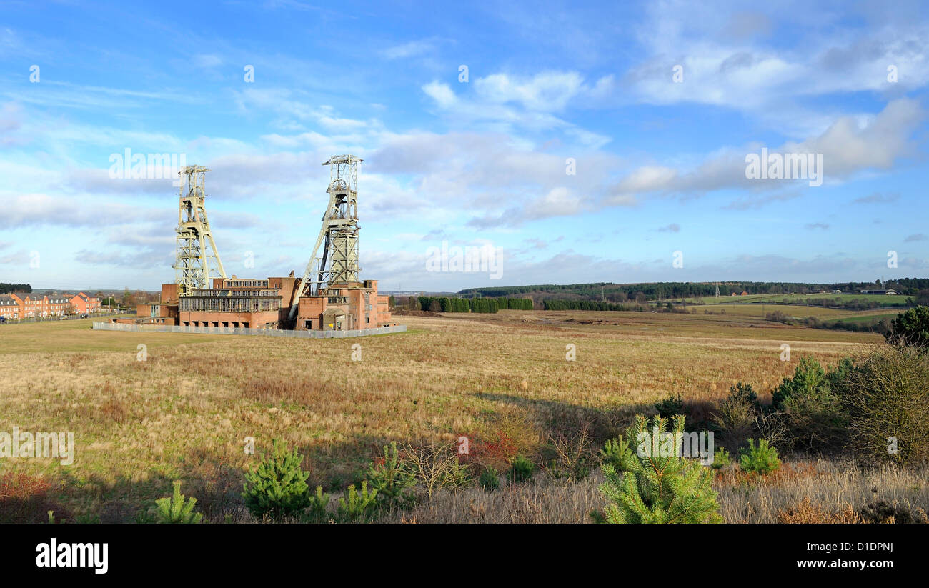 The steel winding towers, wheels and brick winding house is all that ...